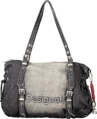 Desigual Sac Lanuza Denim avec Demi Logo - Femme - Sacs - Noir - Taille: ONE Size
