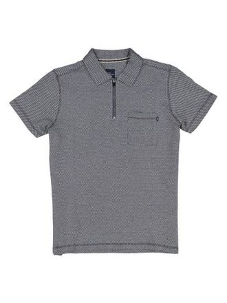 Engbers Poloshirt Herren Poloshirt mit Rei&szlig;verschluss, Saphirblau