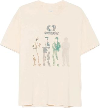 C.P. Company C.p. Company, Homme, Tops, Beige, Taille: M Collection de T-shirts Pistachio Shell