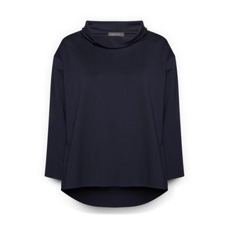 Elena Miro T-Shirt mit weichem Kragen - - Blouses & Shirts - Damen - Blau - 3XL
