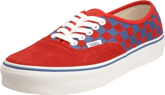 Vans Authentic, Unisex-Erwachsene Sneaker, Rot - Rot - Rouge/damier bleu et Rouge/Blanc - Größe: 39