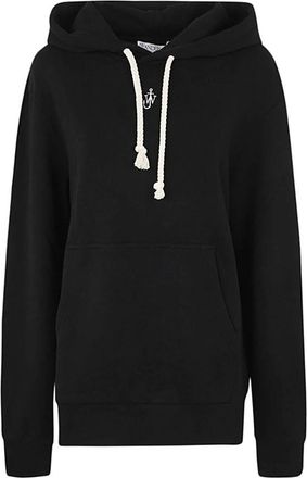 J.W.Anderson Femme, Sweatshirts et sweats &agrave; capuche, Noir, Taille: 36 FR Cotton Knit Sweat &agrave; capuche