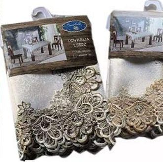 Trade Shop Trade Shop Traesio - Trade Shop - Tischdecke Tisch&uuml;berzug Elegant Party Spitze Stickerei Verschiedene Farben 140x180 140x240 cm - -mit einem