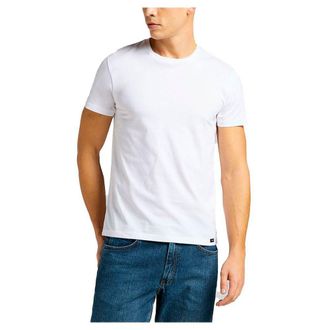 Lee Herren Twin Pack Crew White T shirts, Wei&szlig;, S EU