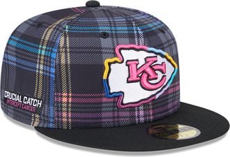 New Era Kansas City Chiefs 2024 NFL Crucial Catch Plaid 59FIFTY M&uuml;tze f&uuml;r Herren, Schwarz
