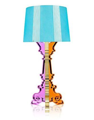 Kartell Bourgie, Lampe de table, Bleu multicolore, version Dimmable, 37 centimètres