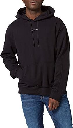 Calvin Klein Jeans Micro Branding Hoodie, CK Black, S Homme