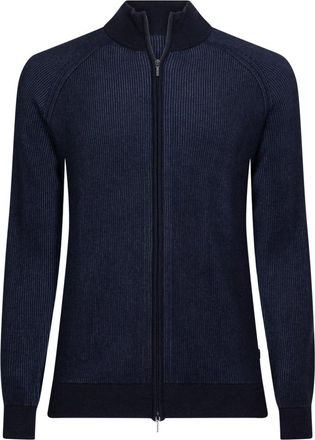 Cavallaro Romano Full Zip Vest - - Knitwear - Herren - Blau - 2XL