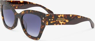 Isabel Marant Lunettes Cat Eye Lounyz - Femme - Marron Havana / Bleu Fonc&eacute; Sh - - Isabel Marant