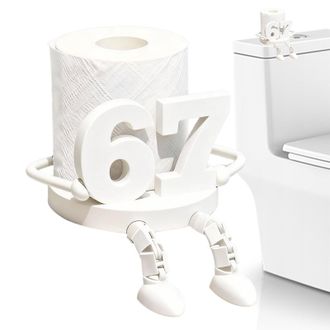 Generic Stehend Toilettenpapierhalter,Nummer 67 Spender f&uuml;r Toilettenpapier | Drehbare Beine Toilettenrollenhalter St&auml;nde,F&uuml;r B&uuml;ro Badezimmer Wohnzimmer Tisch