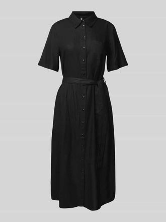 Pieces Tailliertes Freizeitkleid aus Viskose-Leinen-Mix Modell PIA