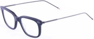 Thom Browne unisex, Accessoires, Bleu, Taille: 49 MM Lunettes rectangulaires en acétate et titane