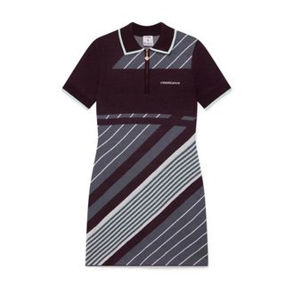 Casablanca Femme, Robes, Violet, Taille: 40 FR Diagonal Tennis Merino Polo Dress