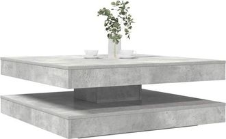 vidaXL Vidaxl - Table basse rotative à 360 degrés gris béton 90x90x34,5 cm