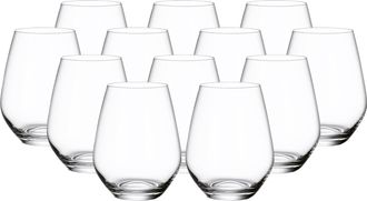 Villeroy & Boch Ovid Wasserglas-Set 12-teilig, 420 ml, Wassergläser, Gläser Set, Besondere Trinkgläser, Gläser Für Wasser, Saftgläser, Kristallglas, Spülmaschinenfest