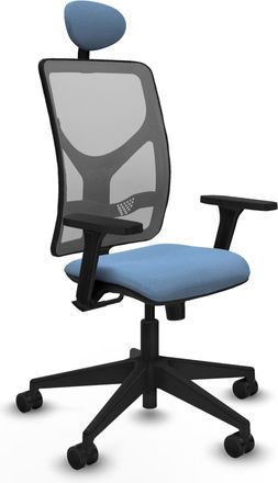 Piqueras y Crespo Ergonomischer Stuhl mit hoher R&uuml;ckenlehne, mit 3D-Armlehnen, h&ouml;henverstellbare Lendenwirbelst&uuml;tze und festes Kopfteil, ausgestattet mit 3 Positionen u