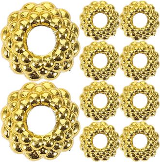 Healifty 100 St&uuml;ck Weihnachtskugel Kappen Kunststoff Ersatz Kappen f&uuml;r Christbaumkugeln Runde Anh&auml;nger f&uuml;r Weihnachtsbaum Dekoration Bruchsicher und Wiederverw