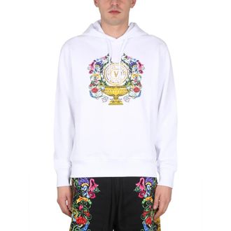Versace Jeans Couture Herren, Sweatshirts & Hoodies, Wei&szlig;, MGr&ouml;&szlig;e