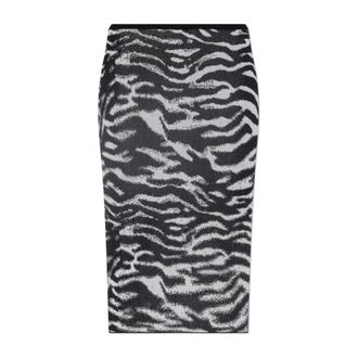 The Attico Animal Print Skirt - - Skirts - Damen - Schwarzk - XS