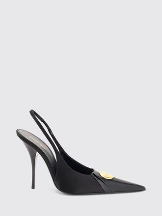 Saint Laurent Escarpins slingback Louis en cuir verni avec talon aiguille