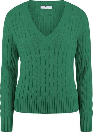 Peter Hahn V-Pullover Peter Hahn grün