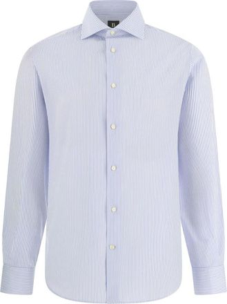 Boggi Milano Homme, Chemises, Bleu, Taille: 3XL Chemise Coupe Slim Col Windsor Ray&eacute;e