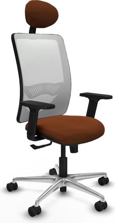 Piqueras y Crespo B&uuml;rostuhl mit Lendenwirbelst&uuml;tze Zulema mit 2D-Armlehnen und festem Kopfteil, ausgestattet mit 3 Positionen und Schneideschaum, mit 65 mm Nylon-Rollen