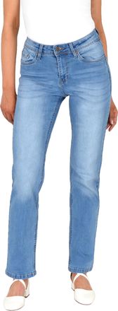 ESRA Jeans Damen Straight High Waist Stretch Jeanshose G200
