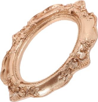 SOLUSTRE Vintage Mini Bilderrahmen Magnet Ovaler Resin Foto Magnet Goldener Retro Kühlschrank Magnetrahmen für Winzige Fotos Europäischer Stil Langlebig und De