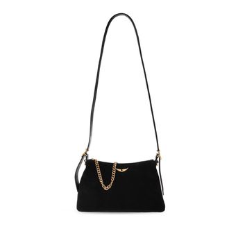 Zadig&Voltaire Wildleder-Tasche mit Logo - - Bags - Damen - Schwarzk - ONE SIZE
