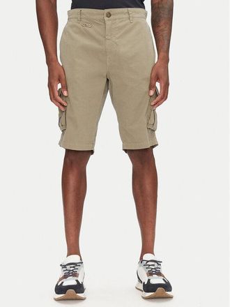 Aeronautica Aeronautica Militare Stoffshorts 251BE066CT1122 Khakifarben Regular Fit