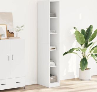 vidaXL Vidaxl - Garde-robe Blanc 30x50x200 cm Bois ding&eacute;nierie
