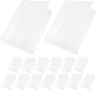 NUOBESTY DIYEAH 15er-Pack Kassettenhalter: Aufbewahrungsbox aus Kunststoff f&uuml;r Audiokassetten - Transparenter Kassettenhalter-Organizer - Leere Aufbewahrungsbo