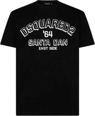 Dsquared2 DSquared2 - Santa Dan 64 T-Shirt f&uuml;r Herren, Premium-Baumwolle (Schwarz)