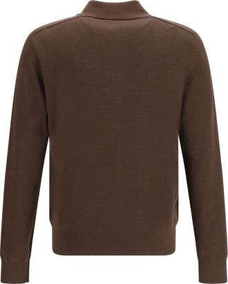 Burberry Merino Wool Polo - Brown