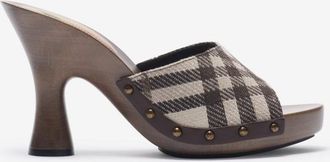 Burberry Mules Potter in Check, Size: 36