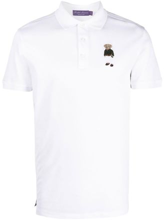 Ralph Lauren Purple Label polo &agrave; motif Polo Bear - Blanc