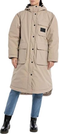 Replay Damen Mantel Regenjacke, Sandshell 026 (Beige), XXS