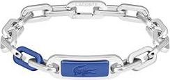 Lacoste Bracelet en Chaîne pour Homme Collection CREW en Acier Inoxydable avec une Plaque Gravée - 2040368