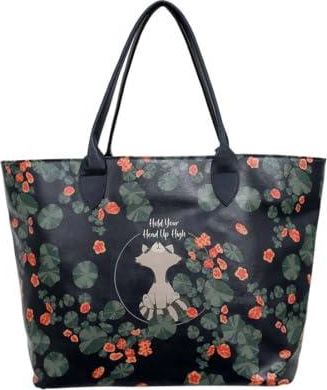 Dogo Femme Cuir Vegan Noir Sac dépaule - Hold Your Head Up High Motif