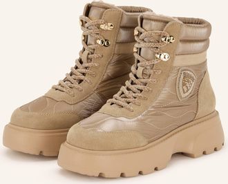 Blauer Schnürstiefel blanca03 beige