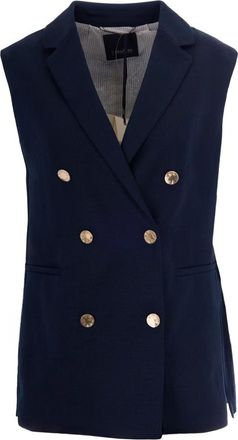 Max Mara Femme, Vestes, Bleu, Taille: 38 FR Bird Gilet