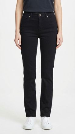 MAC Broeken Slim-fit-Jeans MAC MELANIE, Damen, Gr. 42, L&auml;nge 30, schwarz (schwarz rinsewash), Denim/Jeans, Obermaterial: 90% Baumwolle, 8% Polyester, 2% Elasthan,
