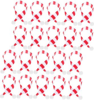 DOITOOL 20 Stück Kleiner Weinflaschen Schals aus Gestricktem Stoff Dekorative Puppenzubehör Kleiner Schneemann und Bär Gastgeschenke für Weihnachtsdekoration