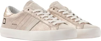 D.A.T.E. Womens Sneakers Hill Low Platinum Upper: Cow Leather Trainers