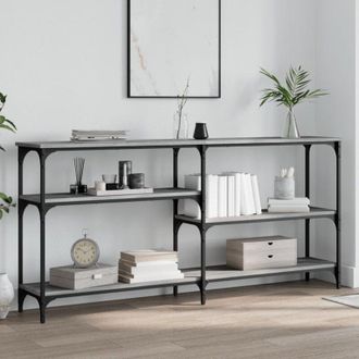 vidaXL Table console sonoma gris 160x29x75 cm bois ding&eacute;nierie Vidaxl