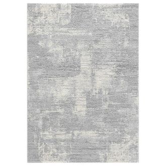 Vimoda Teppich Wohnzimmer/Schlafzimmer Vintage Look Teppich Kurzflor Used Muster, Farbe:Grau, Maße:160x230 cm