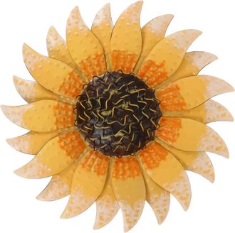 Cabilock Schmiedeeiserne Wandbehänge Blumen Nordische Dekoration Haustürschilder Retro- Außenwand Hängende Dekoration Metallwandbehänge Eisenhandwerk Wanddekor