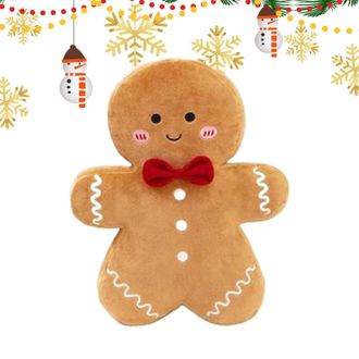 Generico Lebkuchen-Plüschtier - Lebkuchenmann-Plüsch für den Innenbereich, 38,96 cm (14,96 Zoll), weiches Dekokissen, Kissen für Familie, Freunde, Kinder, Urla