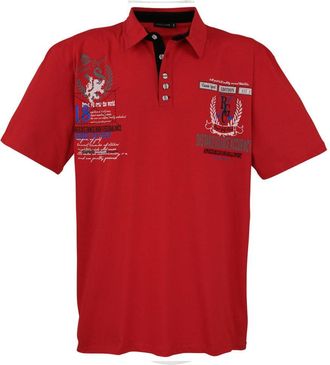 Lavecchia Übergrößen Poloshirt Herren Polo Shirts Kurzarm Shirt LV-2038 (Rot, 4XL)